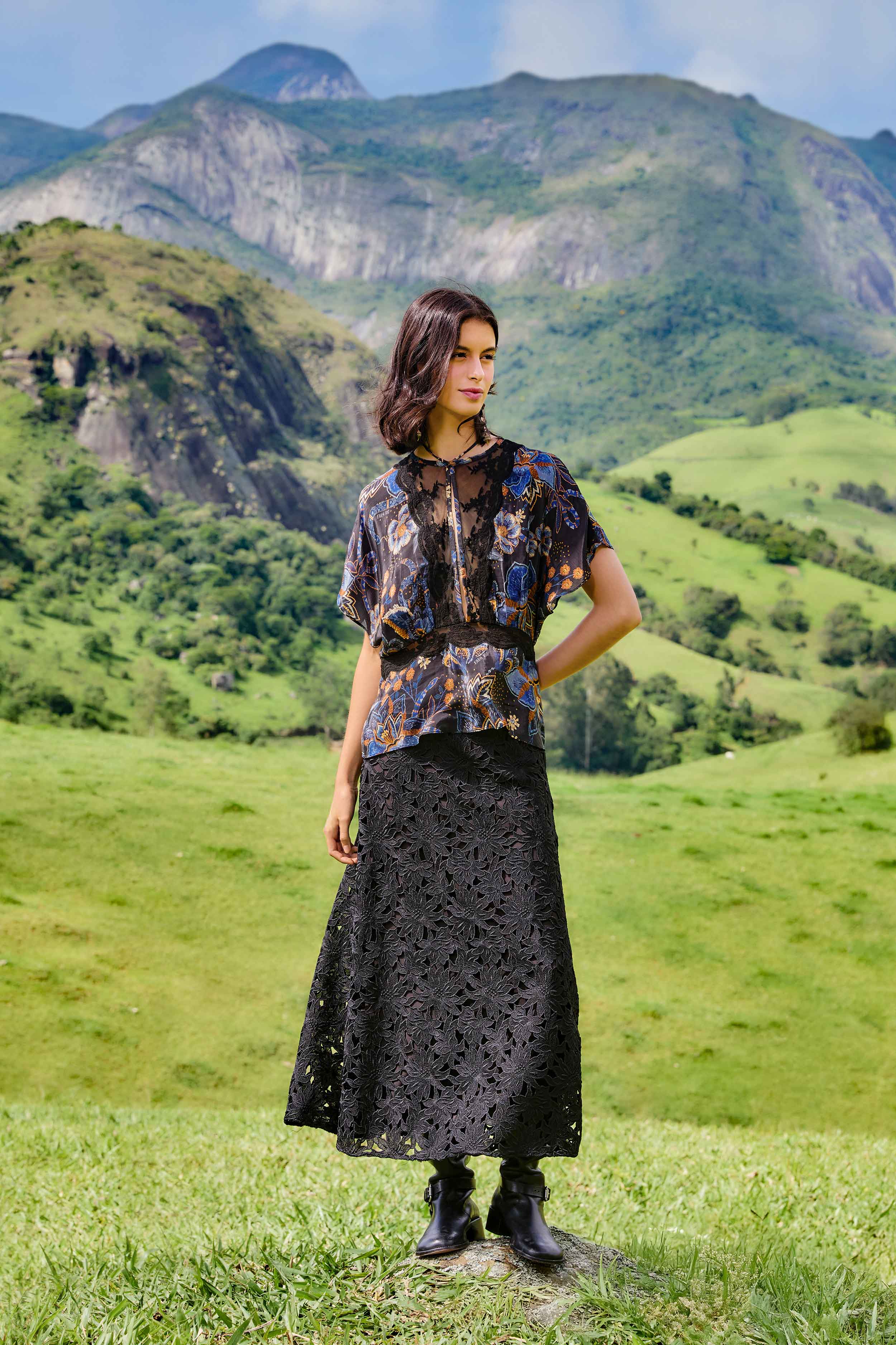 snakes bouquet black blouse – FARM Rio | Viste la Felicidad | Ropa para ...